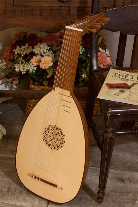 Roosebeck Deluxe 8-Course Renaissance Lute (Padded Nylon Case, Extra ...